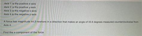 Solved Axis 1 Is The Positive X Axis Axis 2 Is The Positive