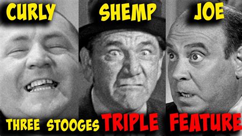 Three Stooges Fight Themed Triple Feature Curly Shemp And Joe Youtube