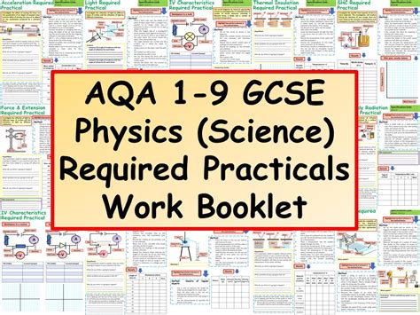 Aqa 1 9 Gcse Physics Science Required Practicals Work Booklet