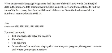 Help Me To Solve This Question Using Emu8086