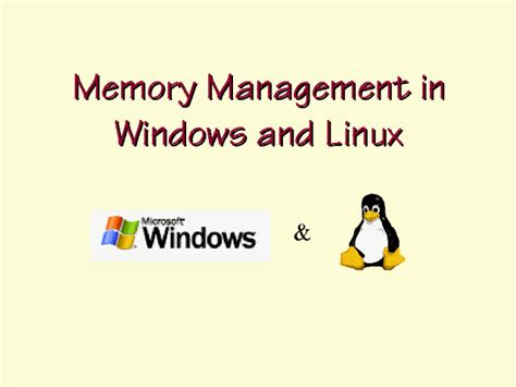 memory management in windows and linux