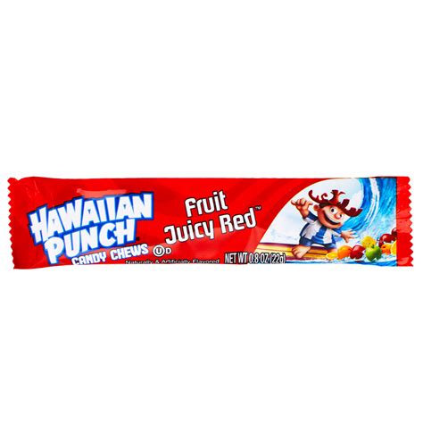 Hawaiian Punch Chew Bars Fruit Juicy Red 8oz 36 Pack