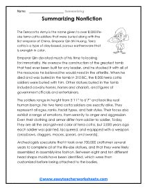 Summarizing Worksheets Worksheets Library