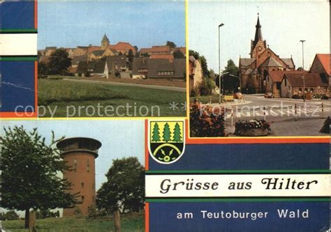 Postkarte Carte Postale Hilter Teutoburger Wald Borgloh Kirche