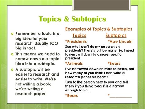 How To Write Subtopics In A Research Paper