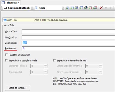 Kb 26508 Passando Valoresdados Adicionais Ao Comando De Abrir Tela