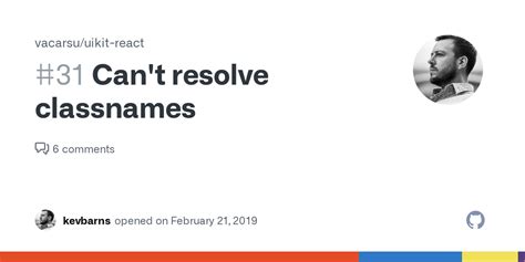 Cant Resolve Classnames · Issue 31 · Vacarsuuikit React · Github