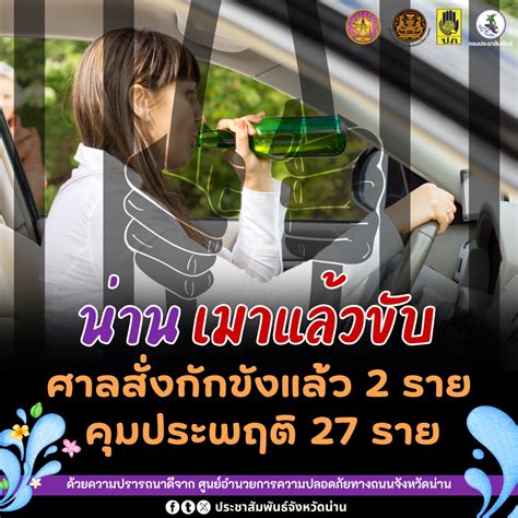 ประชาสัมพันธ์จังหวัดน่าน 🚫 เมาไม่ขับ ปลอดภัยไว้ก่อน “ดื่มแล้วขับ เสี่ยงติดคุก ชีวิตพังไม่