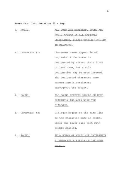 Formato De Texto Para Script Rehearser