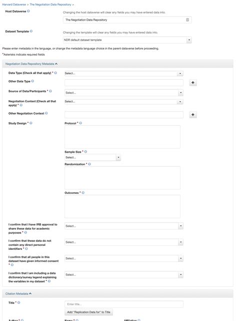 when creating editing and viewing datasets in the