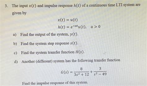 solved the input x t and impulse response h t of a