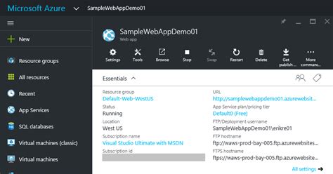 Publishing To An Azure Web App With Continuous Deployment — Aspnet Documentation