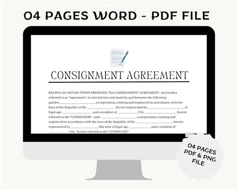 Professional Consignment Contract Template Consignment Termsn