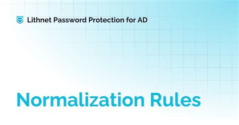 Normalization Rules Lithnet Password Protection For Ad