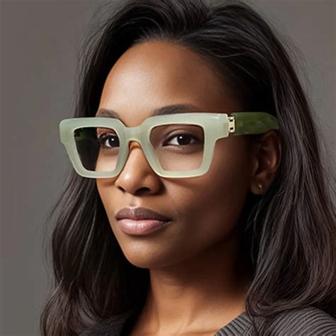 Green Rectangle Unique Gorgeous Eyeglasses Wherelight