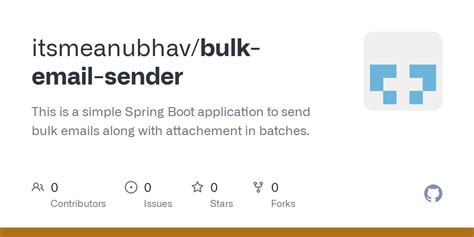 Github Itsmeanubhavbulk Email Sender This Is A Simple Spring Boot
