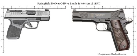 Springfield Hellcat Osp Vs Smith And Wesson 1911sc Size Comparison Handgun Hero