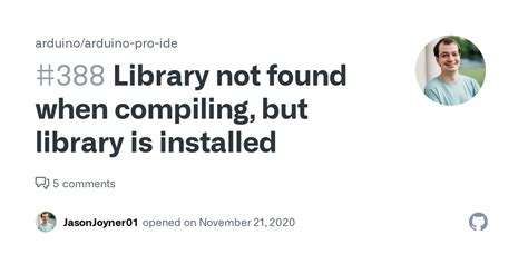 Library Not Found When Compiling But Library Is Installed · Issue 388 · Arduinoarduino Pro