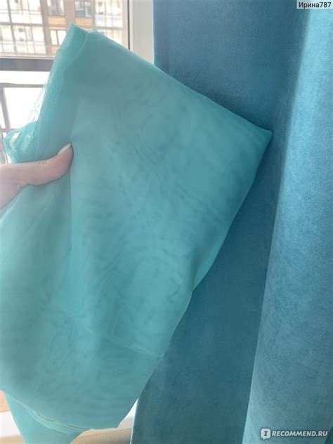 ВсеТканиТут Тюль Bacio комплект 2 шт 150 на 260см «Чудесная бирюзовая тюль которая вписалась