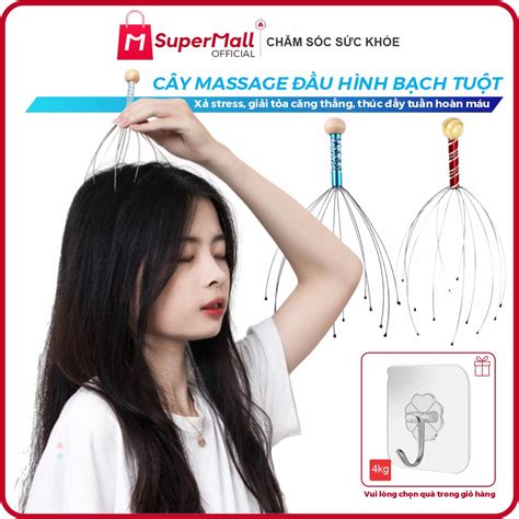 Cây Massage đầu Vật Lý Trị Liệu Hình Bạch Tuộc Mát Xa Thư Giãn Xả