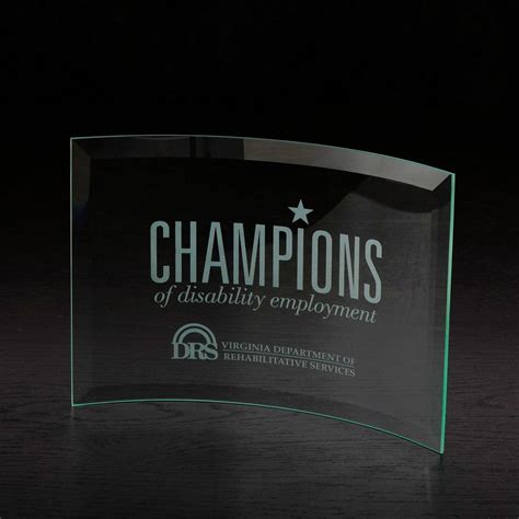 Promotional Chronicle Large Jade Glass Award Personalized With Your Custom Logo