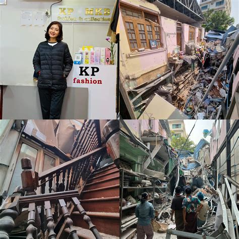 Myanmar Social News မန္တလေးက သူမရဲ့အထည်ဆိုင်လေး ရစရာမရှိအောင်ပျက်စီးသွားလို့ အသစ်ပြန်ဆောက