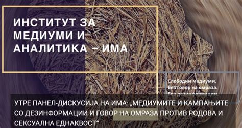 Панел дискусија за дезинформациите и говорот на омраза против родова и сексуална еднаквост