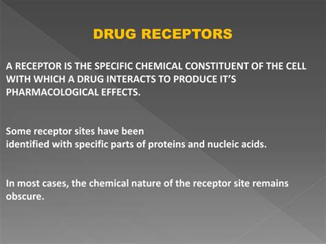 PPT Drug Receptors And Their Interactions PowerPoint Presentation Free Download ID 9407924