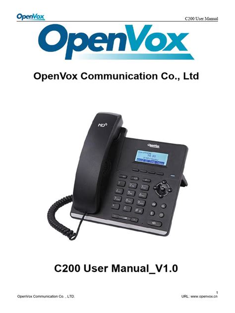 C200 Ip Phone User Manual 1 Pdf Computer Network Ip Address