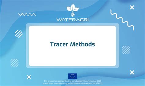 Factsheet Tracer Methods Wateragri