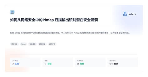 如何从网络安全中的 Nmap 扫描输出识别潜在安全漏洞 Labex
