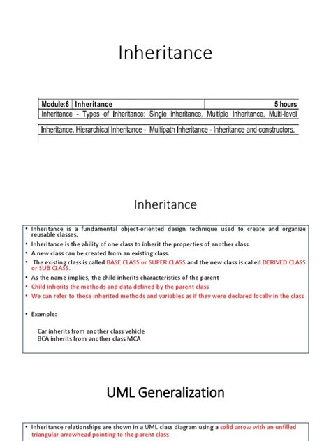 Module6 Lect123456 Pdf Class Computer Programming Inheritance Object Oriented