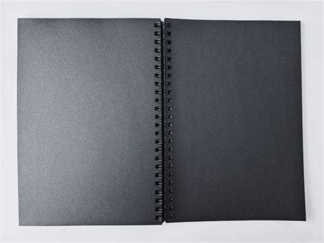 A5 Notebook Black Paper Smooth Black Cover Papertisserie Premium