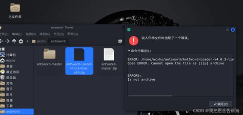 Kali Linux安装中国蚁剑解压出错装入归档文件时出现了一个错误蚁剑代码解压出错 Csdn博客