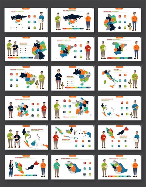 Map Powerpoint Templates Incl Map And Infographic Envato