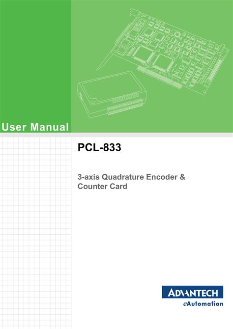 Advantech PCL Axis Quadrature Encoder And Ch Counter ISA Card User S Manual Manualzz