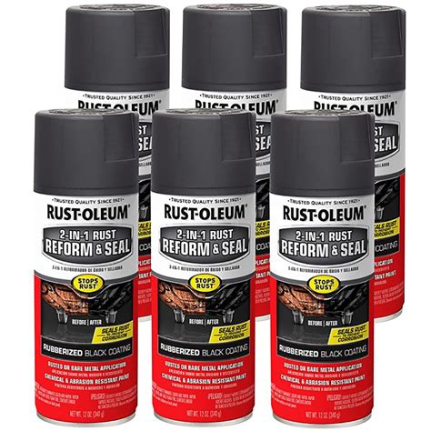 Rust Oleum 344713 2 In 1 Rust Reform And Seal Spray 12oz 6 Pac