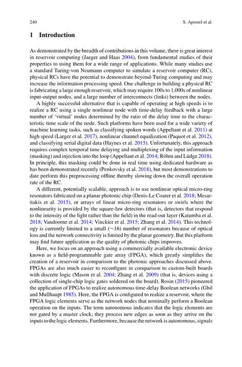 基于现场可编程门阵列使用自治的储备池计算实现布尔网络外文翻译资料 外文翻译网