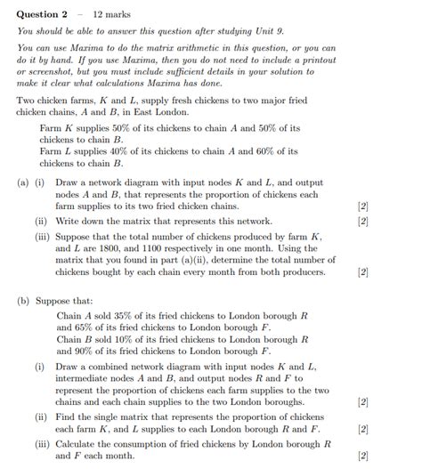 Solved Question Marks You Should Be Able To Answer Chegg Com