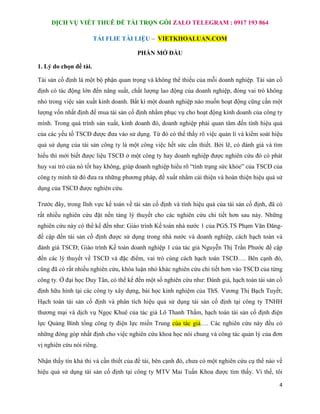 Khoá Luận Phân Tích Hiệu Quả Sử Dụng Tài Sản Cố Định Tại Công Ty DOCX