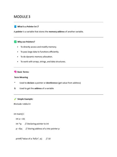 Module 3 Programming In C Pdf Pointer Computer Programming