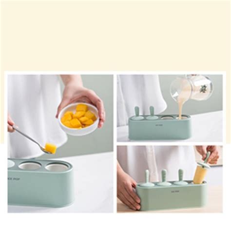 Badu Bg Форма за сладолед Незалепваща форма за лед с 4 вместимости силиконова форма за лед