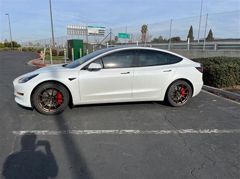 Tesla Model 3 With 19 Sm 10rs Wheels In Satin Bronze