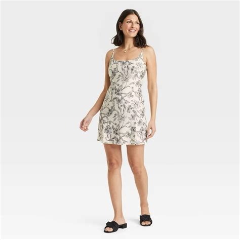 A New Day Dresses A New Day Womens Mini Woven Tank Dress Cream