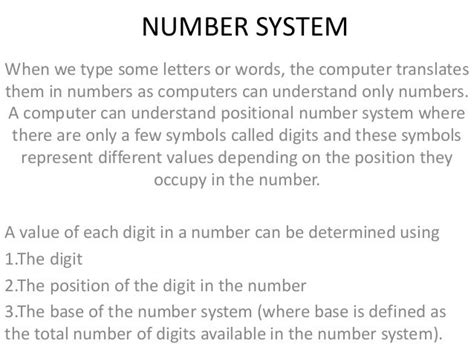 Number System In Computer