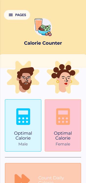 calorie counter app template jotform