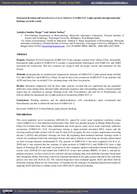 Pdf Structural Deviation And Identification Of Novel Inhibitor Of