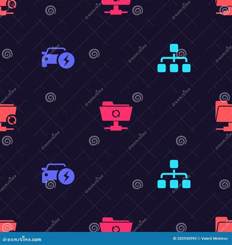 Set Hierarchy Organogram Chart Electric Car FTP Sync Refresh And On