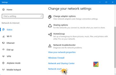 Network Reset Reinstall Network Adapters And Networking Components