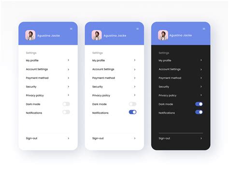 Daily Ui 005 Settings Behance